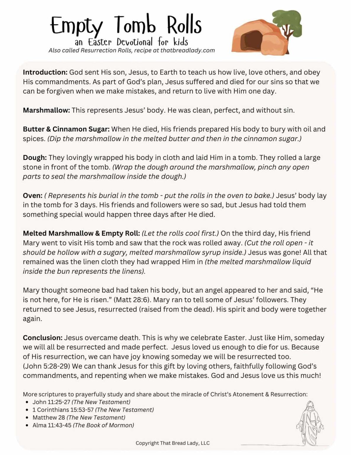Resurrection Rolls (+printable PDF Easter Story) That Bread Lady
